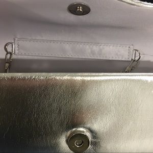Bags | Silver Metallic Evening Clutch | Poshmark